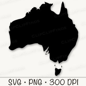 Australia Map Silhouette SVG, Australia Country Map PNG, Digital ...