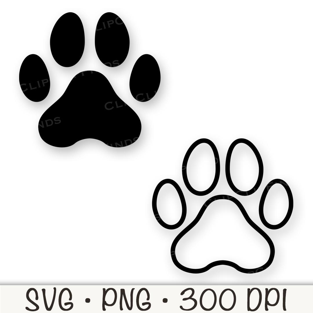 Dog Paw SVG, Dog Paw PNG, Dog Paw Outline, Dog Paw Silhouette Shape ...