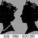 Queen Elizabeth II Side Profile Silhouette With Crown, SVG, PNG ...