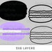 French Macaron Black Outline Cookies SVG Vector Cut File and PNG ...