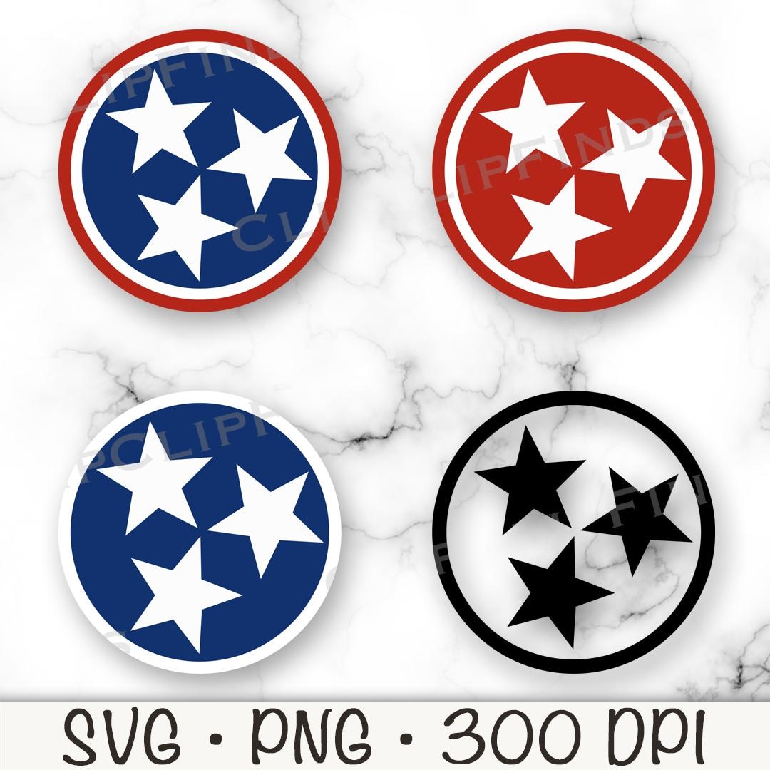Tennessee Tristar SVG, Tennessee Tristar PNG, Tennessee Clipart, State ...