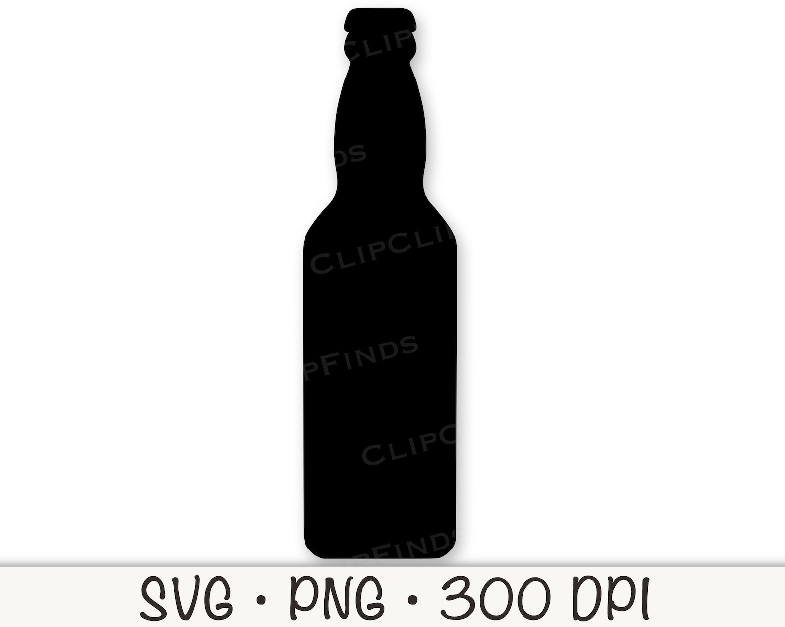Beer Bottle SVG Vector Cut File and PNG Transparent Background Clip Art ...