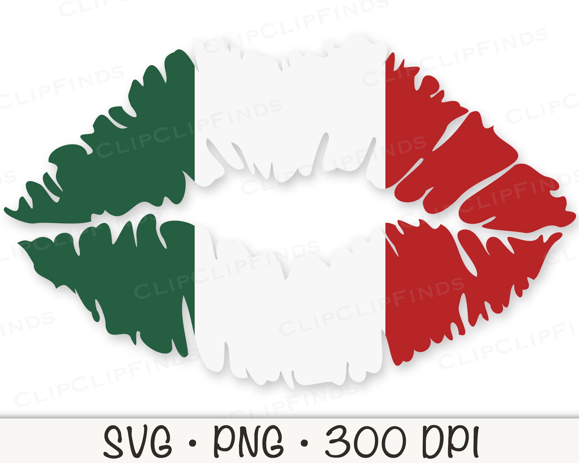 Mexican Flag Lips SVG Vector Cut File and PNG Transparent - Etsy