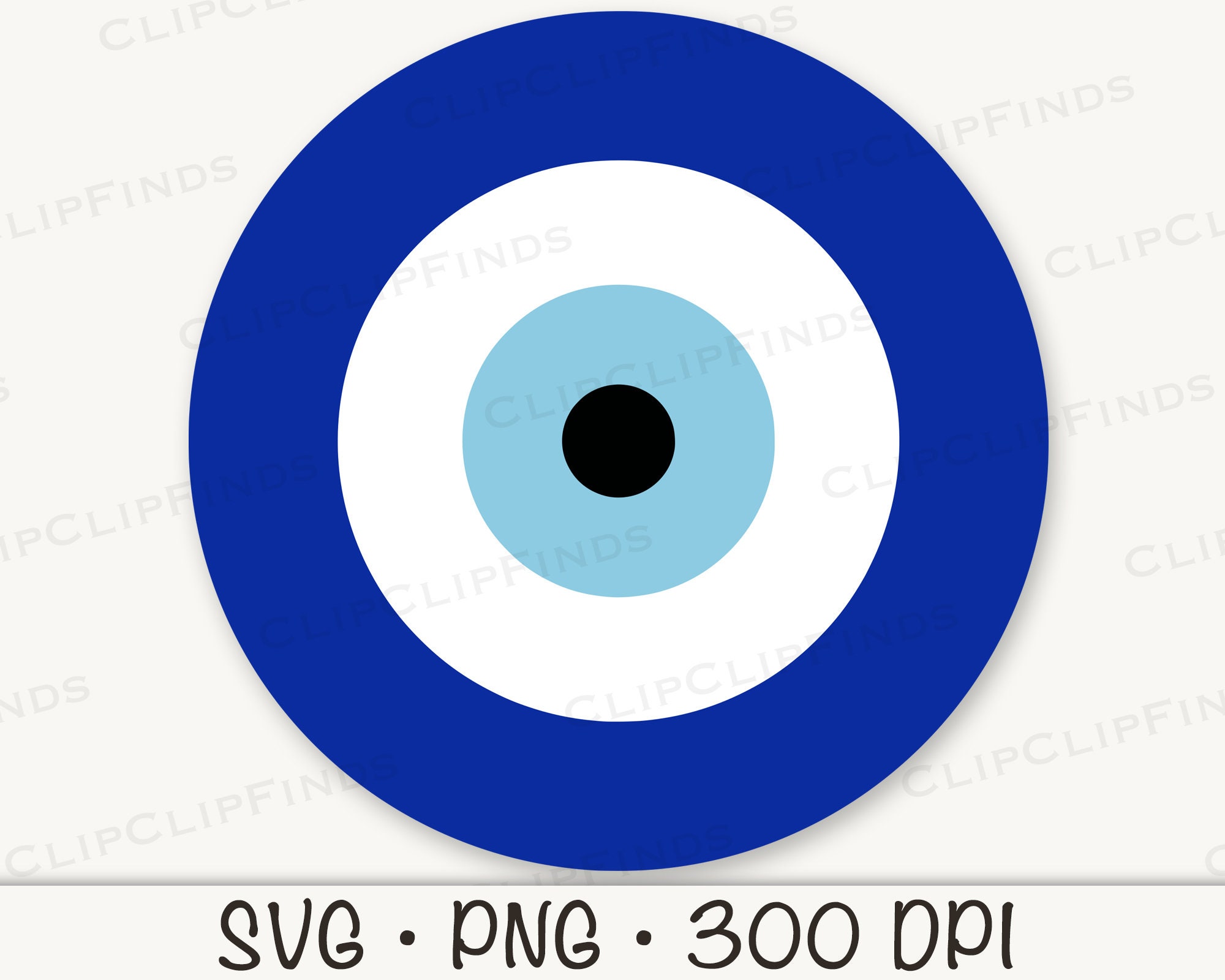 Evil Eye SVG Vector Cut File and PNG Transparent Background - Etsy