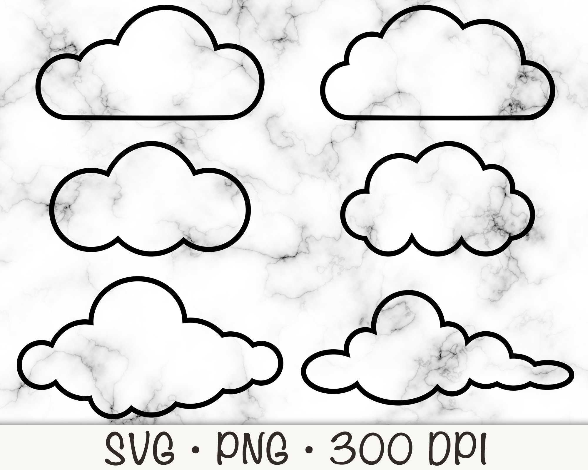 Black And White Clouds Drawing