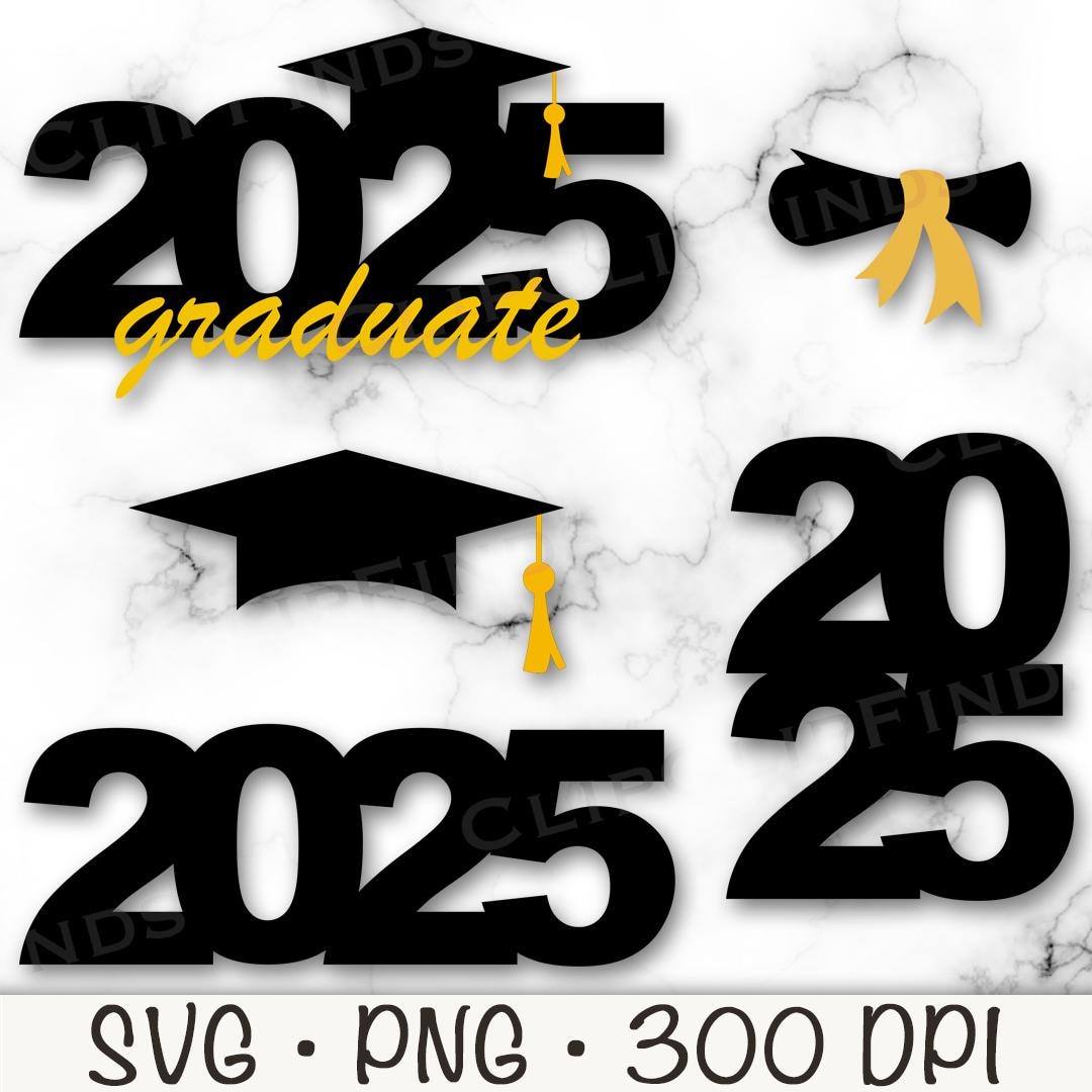 2025 Graduation Cap, Tassel, Certificate Bundle, Cake Topper ...