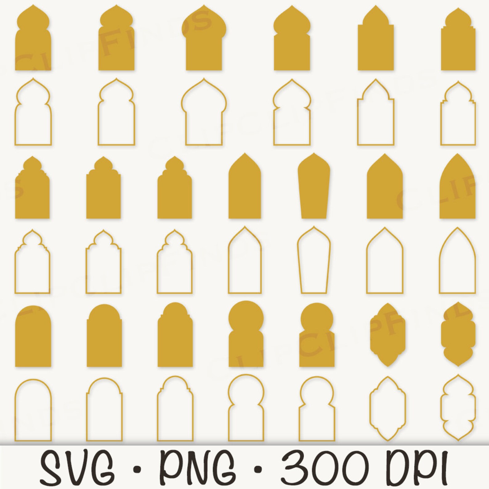 Mediterranean Border Frames SVG, Outline,arabic Frames, Moroccan Frames ...