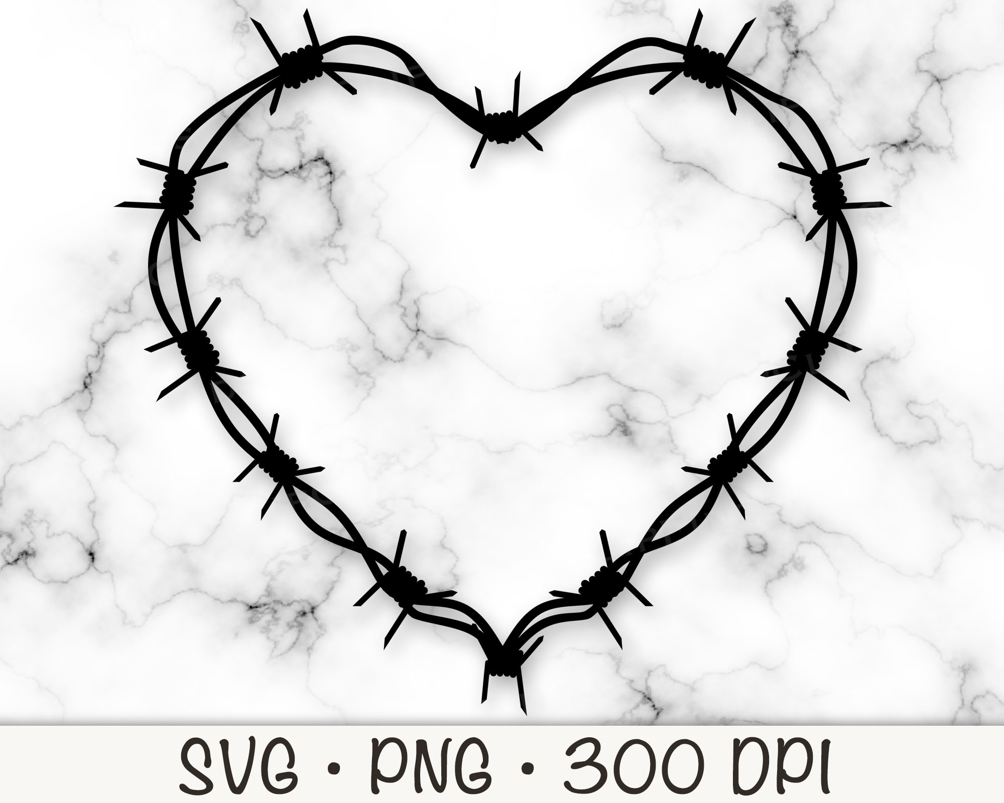 Barbed Wire Heart Clipart