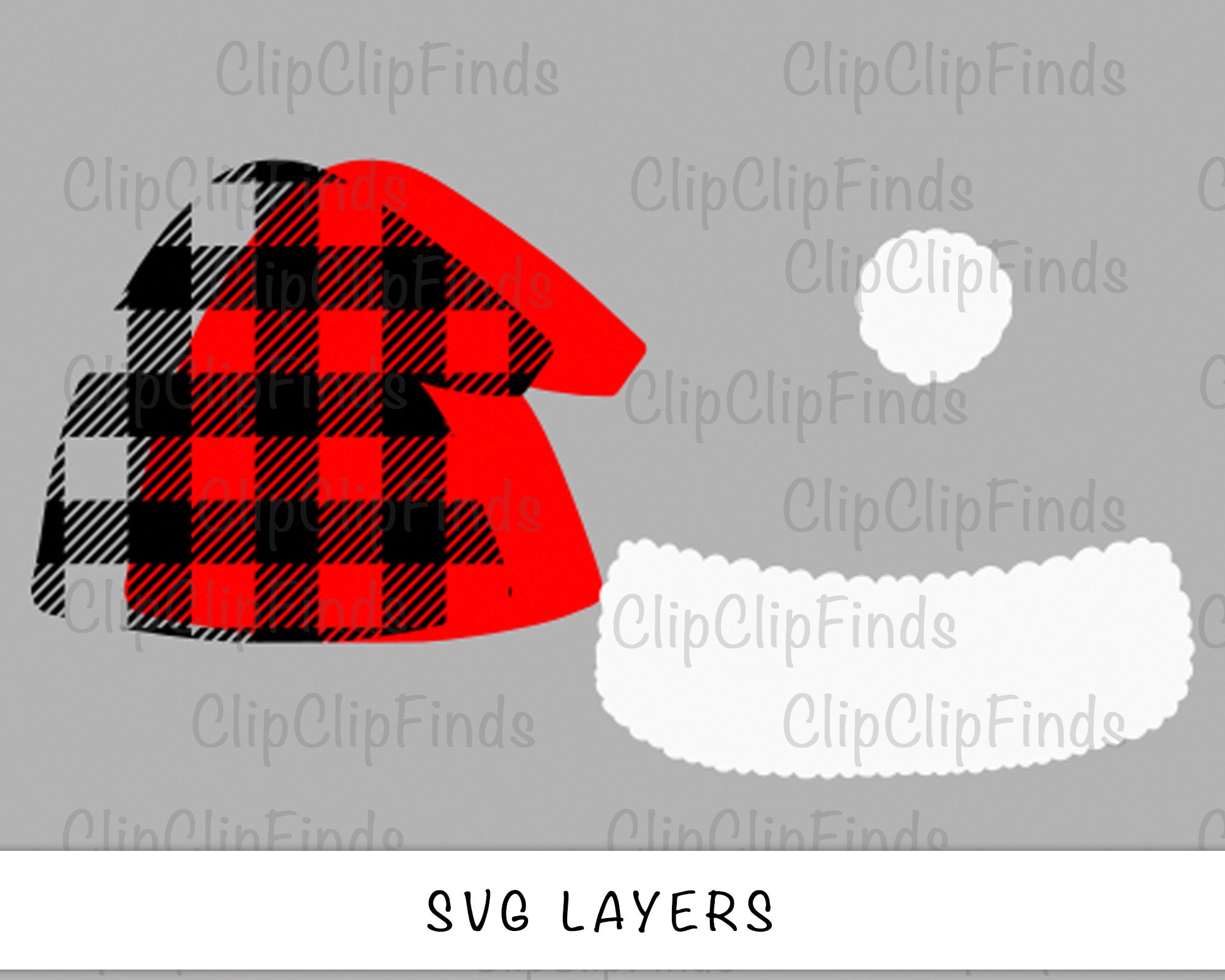 Buffalo Plaid Santa Hat Bundle Green Red Yellow SVG Vector - Etsy