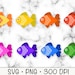Cute Colorful Fish SVG, Fish Clipart, Fish PNG, Kid's Fish Clipart ...