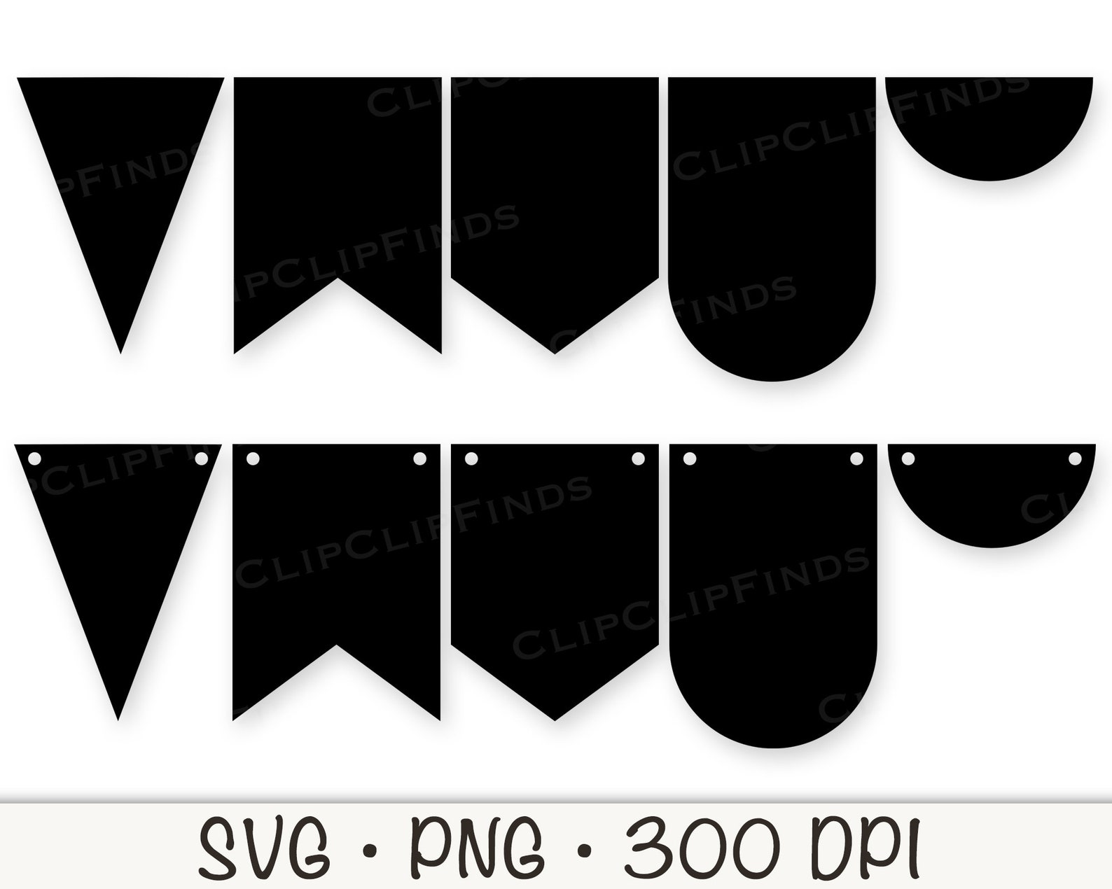 Wimpelkette SVG Girlande Banner schneidbare Vorlage Bundle - Etsy.de