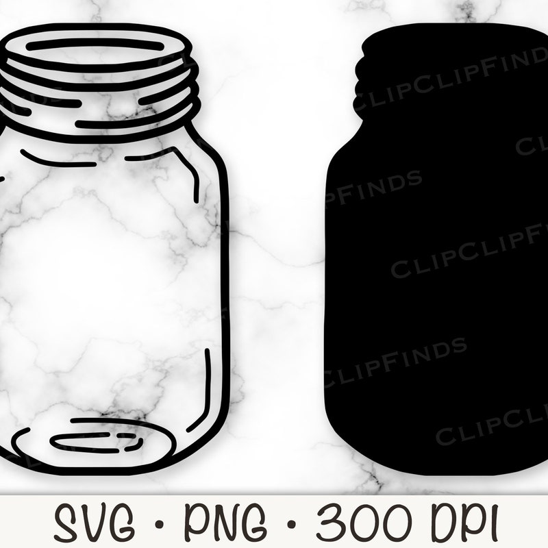 Mason Jar Svg - Etsy