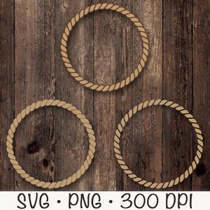 Circle Rope Frame SVG, Round Circle Border SVG, Nautical Frame PNG ...