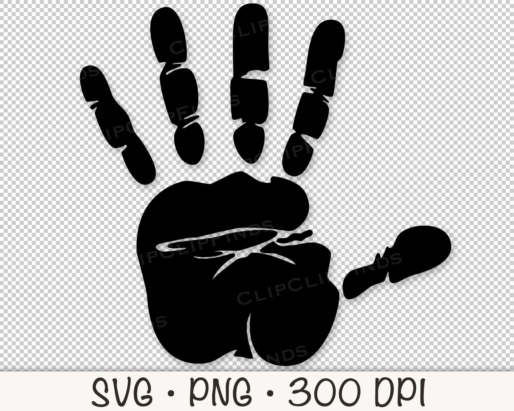 Handprint SVG Handprint PNG Vector Cut File Transparent - Etsy Israel