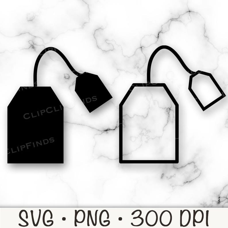 Tea Bags SVG, Tea Bag PNG, Tea Bag Silhouette Shape, Tea Bag Outline ...
