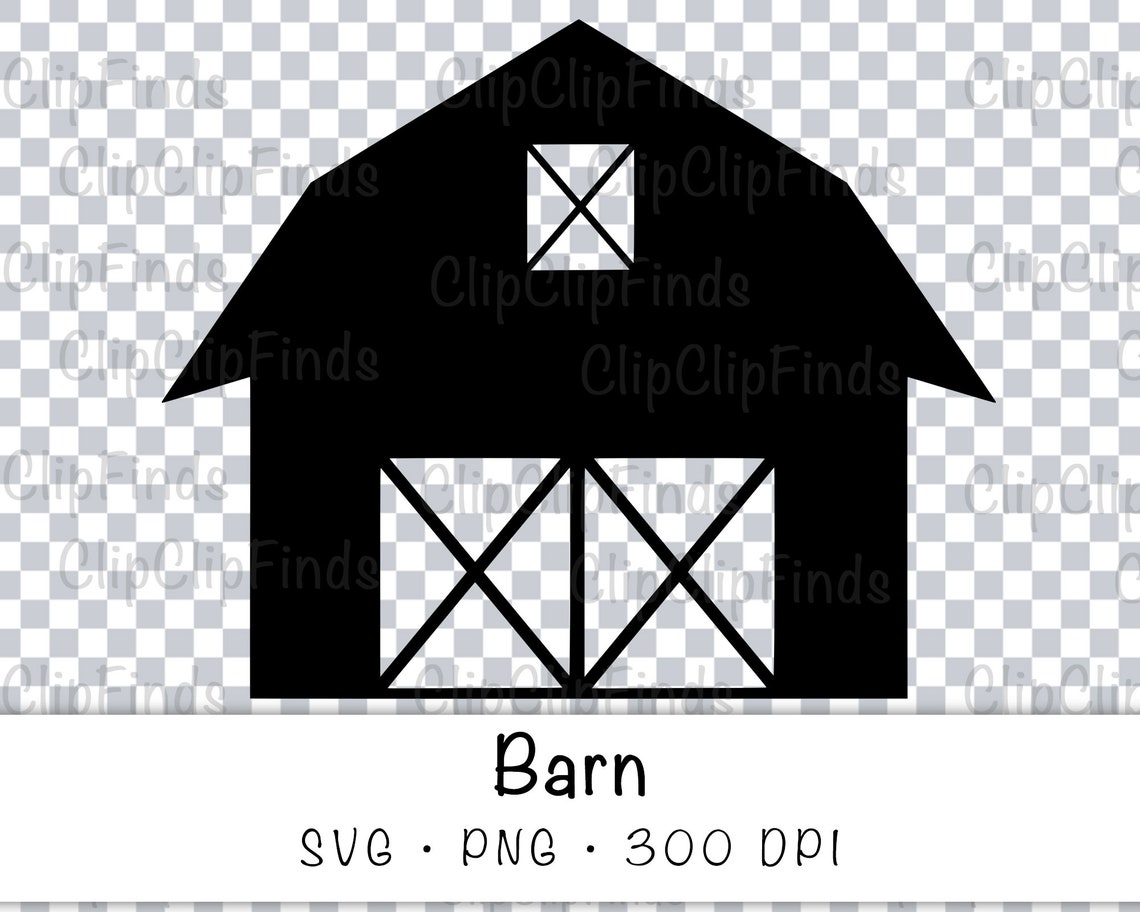 Barn Farmhouse SVG Vector Cut and PNG Transparent Background - Etsy