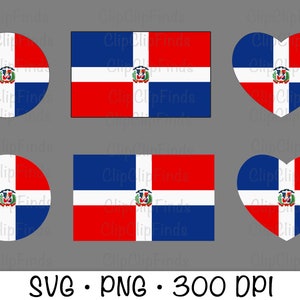 Dominican Flag, Dominican Flag Heart, Dominican Flag Circle, SVG, PNG ...