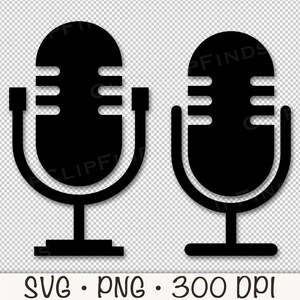 Vintage Microphone SVG, Microphone PNG, Microphone Silhouette ...