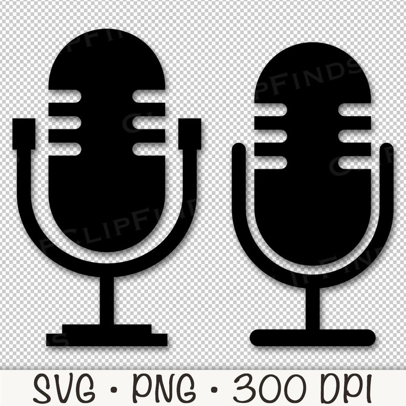 Vintage Microphone SVG, Microphone PNG, Microphone Silhouette ...
