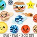 Kawaii Planets, Cute Planets With Faces, Galaxy, Solar System, Out of ...
