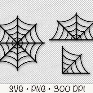 Spider Web, Spider Web Corner, Half Spider Web, Halloween, SVG, PNG ...
