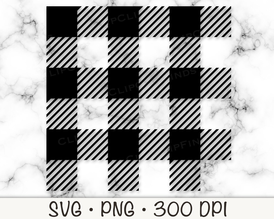 Buffalo Plaid Check Seamless Pattern SVG Vector File and PNG ...