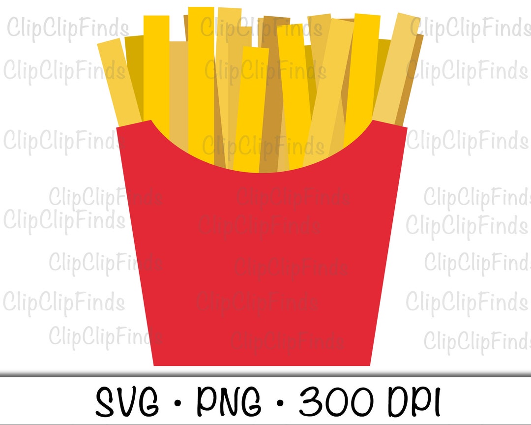 French Fries SVG Vector Cut File French Fries PNG - Etsy