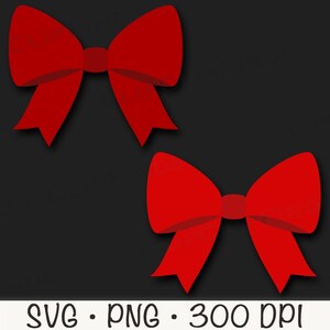 Bow SVG, Red Bow SVG, Coquette Bow PNG, Preppy Hair Bow, Simple Bow ...