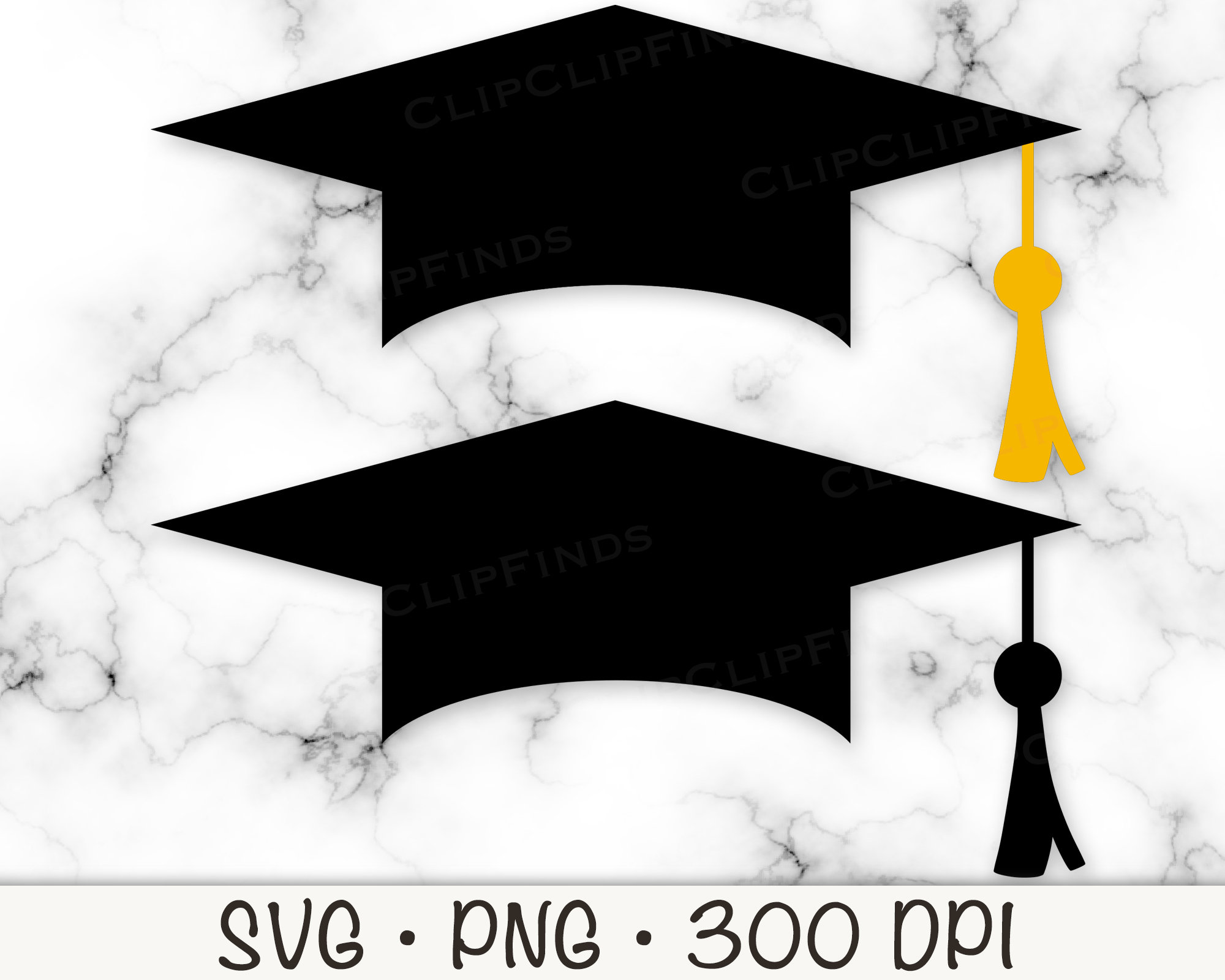 Graduation Cap SVG Clipart Graduation Hat And Tassel For