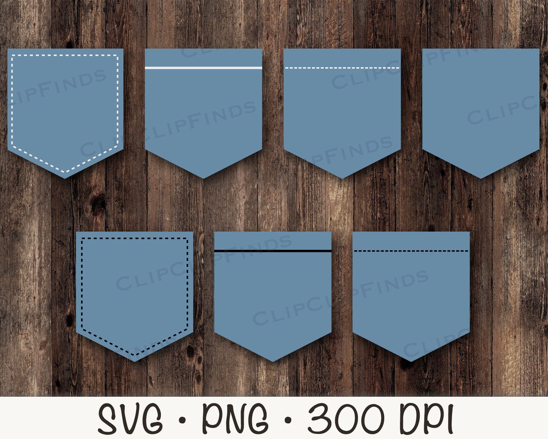 Pocket SVG, Tshirt Pocket SVG, Jean Pocket PNG, Pocket Vector Cut File ...
