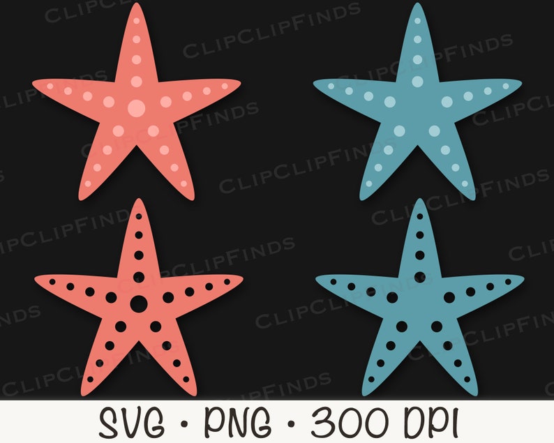 Starfish SVG Starfish PNG Starfish Clipart Instant Digital - Etsy