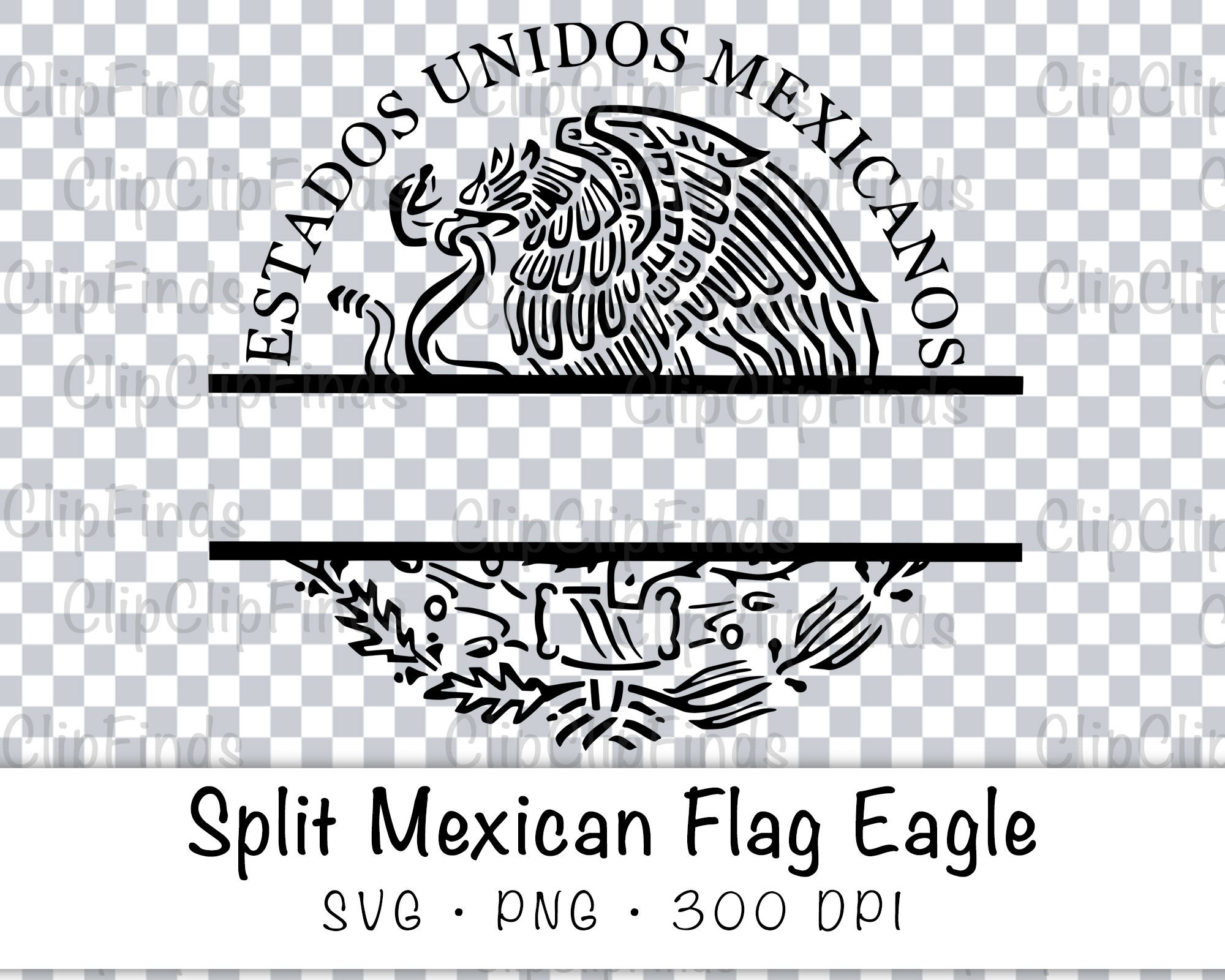 Escudo Mexicano Split Monogram Mexican Flag Eagle SVG Vector | Etsy Canada