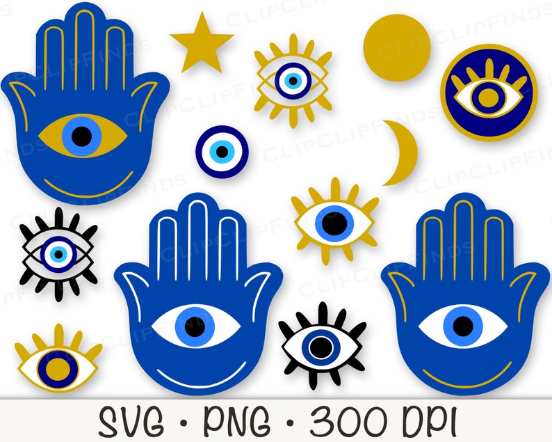 Evil Eye SVG Evil Eye Hand Evil Eye PNG Vector Cut File - Etsy