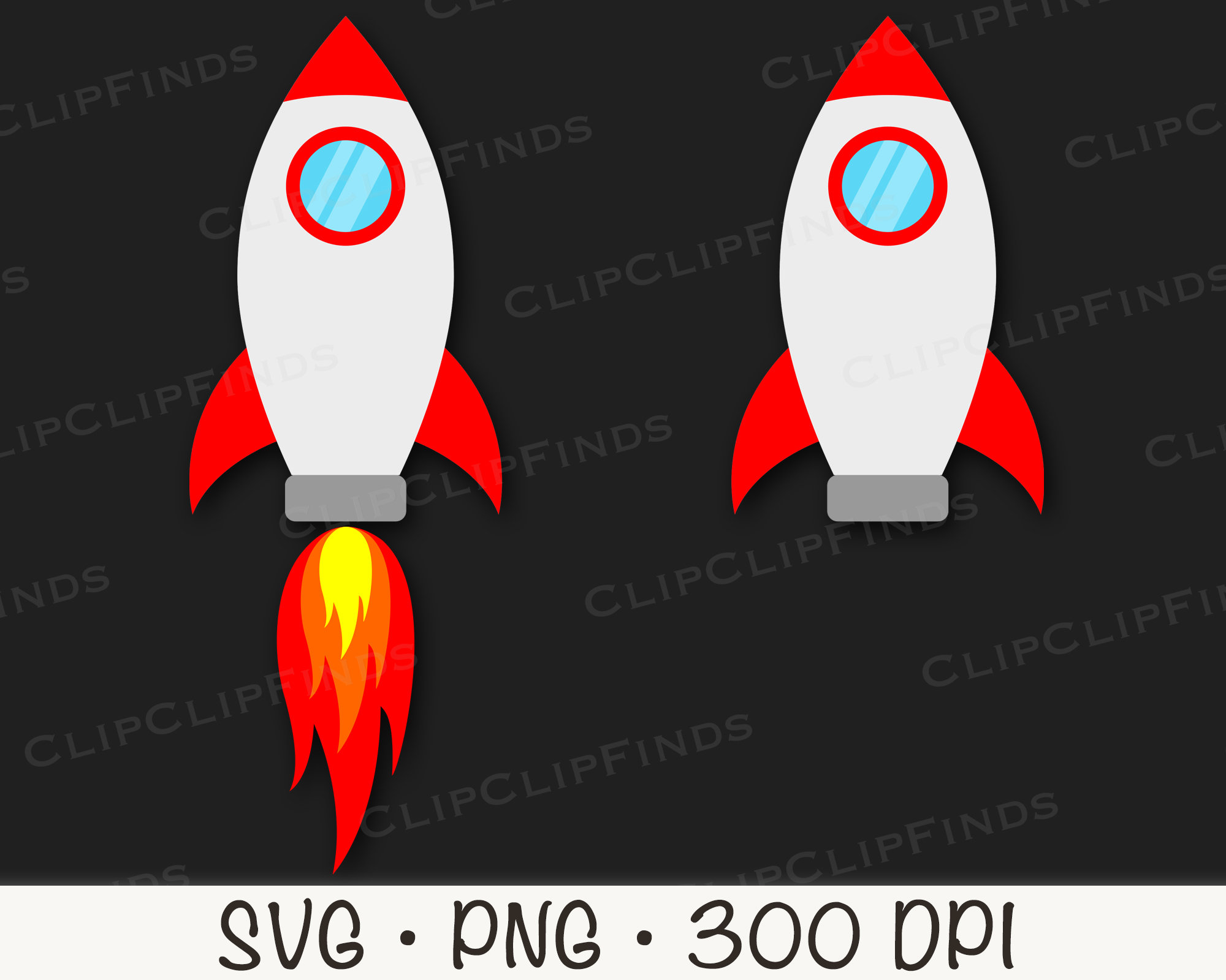 Space Rocket SVG Rocket Clipart PNG Instant Digital - Etsy
