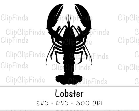Lobster SVG Vector Cut File and PNG Transparent Background - Etsy