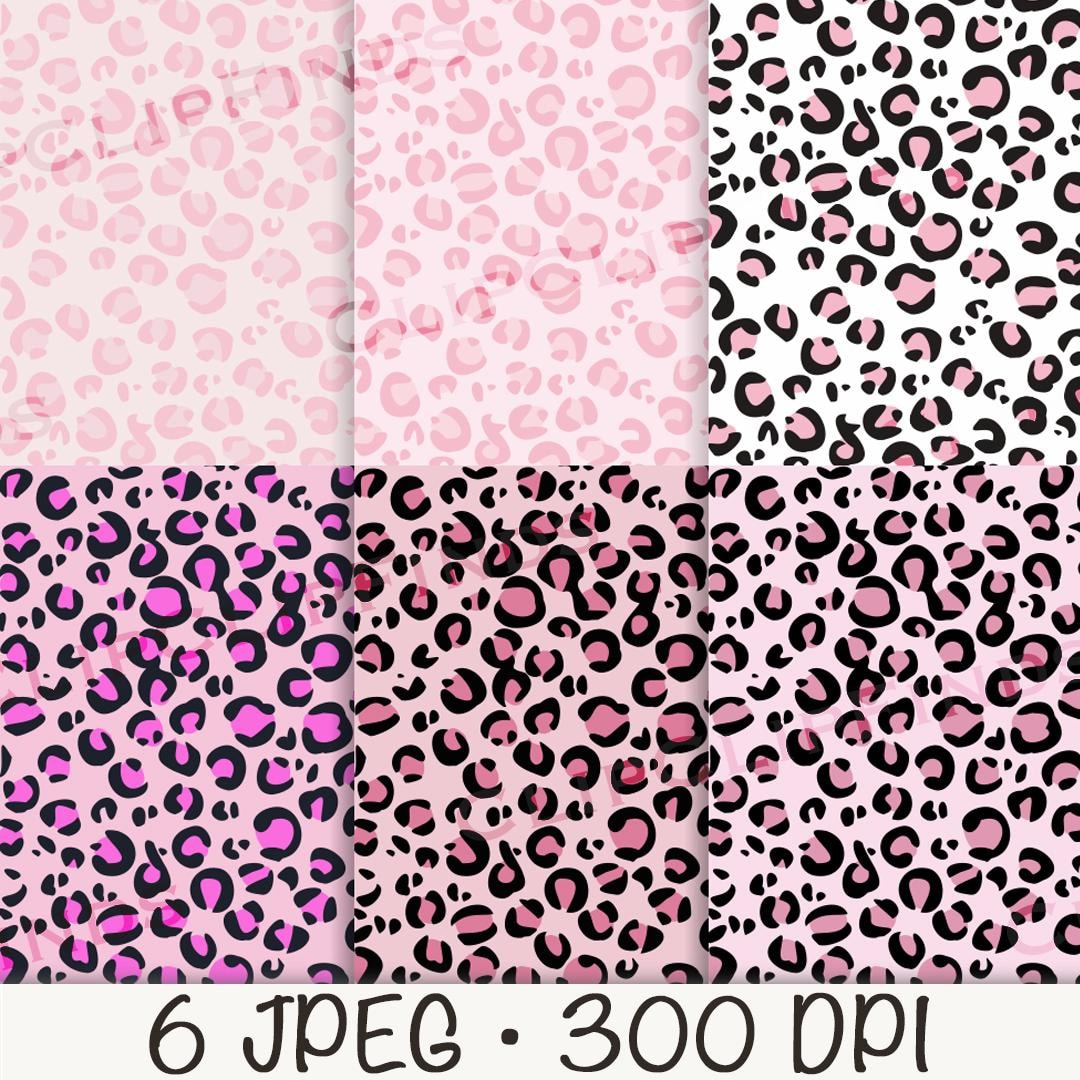Pink Leopard Print Digital Background, JPEG, JPG, NOT Seamless, Pink ...