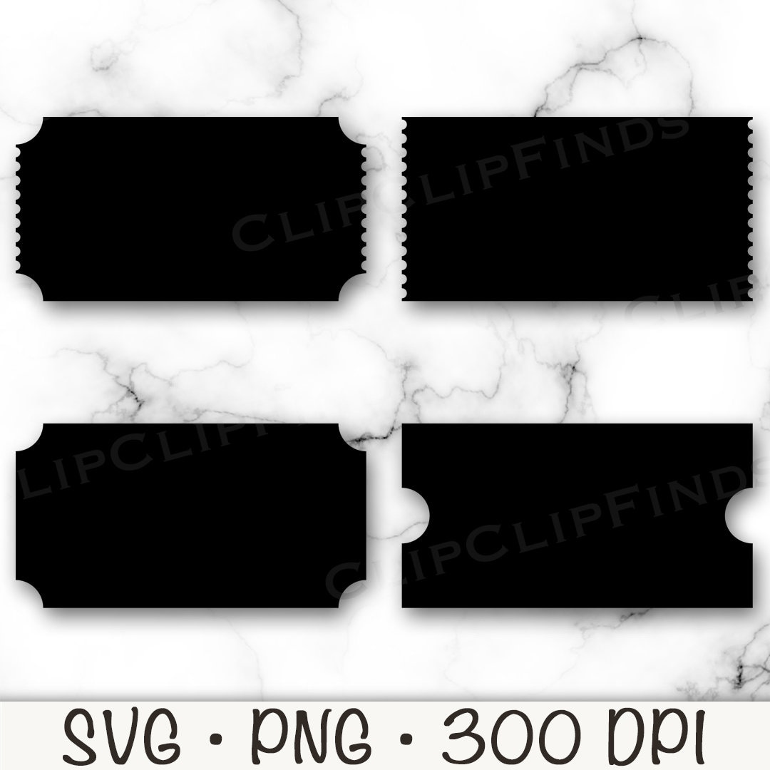 Ticket SVG, Movie Tickets PNG, Ticket Silhouette, Digital Download - Etsy