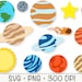 Planets SVG, Space PNG, Solar System Clipart, Instant Digital Download ...