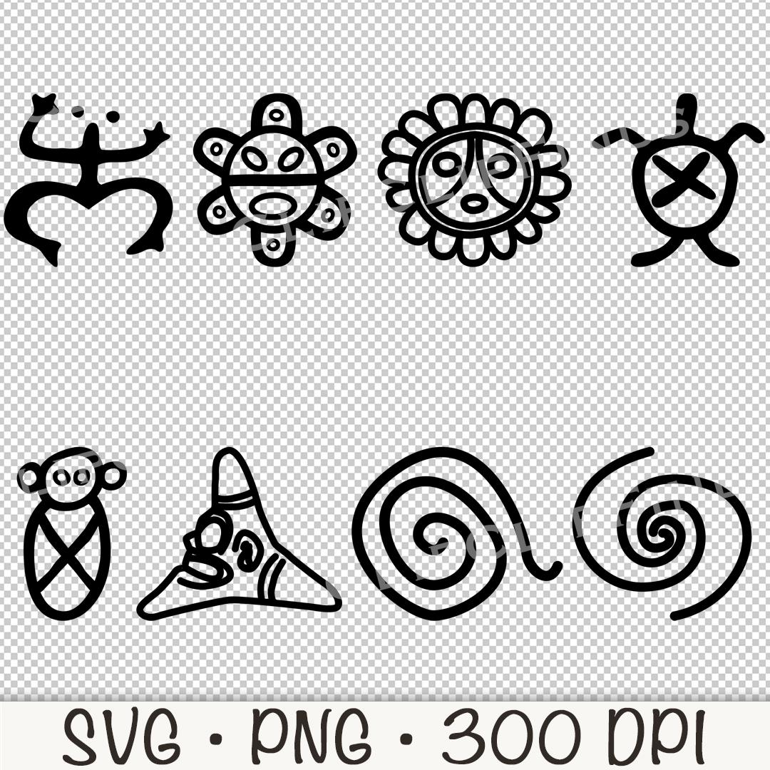 Taino Icon Symbols SVG, Puerto Rico, Taino Silhouette, Coqui, Boricua ...