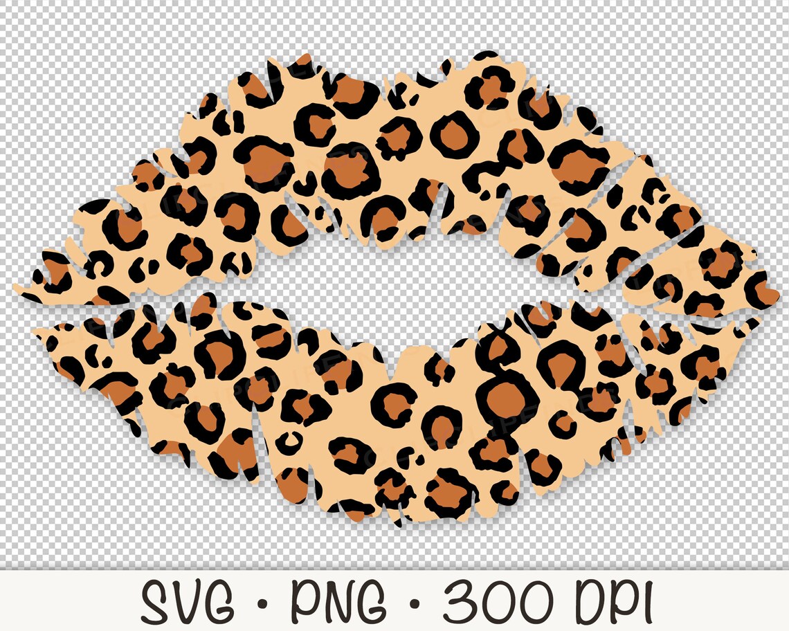 Leopard Lips Leopard Kiss Lips SVG Vector Cut File PNG - Etsy