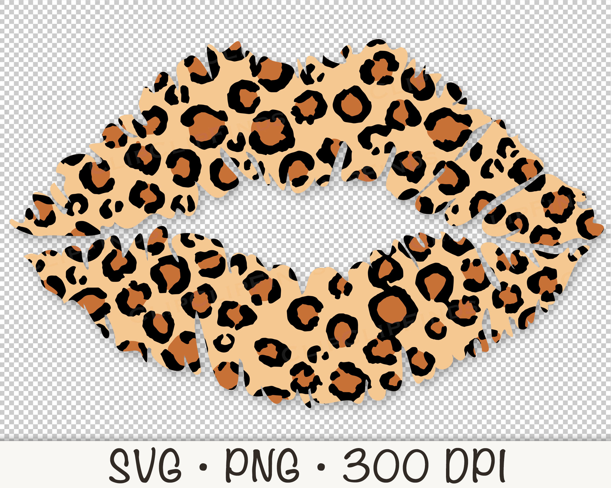 Leopard Lips Leopard Kiss Lips SVG Vector Cut File PNG - Etsy