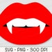 Fang Lips, Vampire Lips, Red Lips, Halloween Fang Lips, SVG, PNG ...