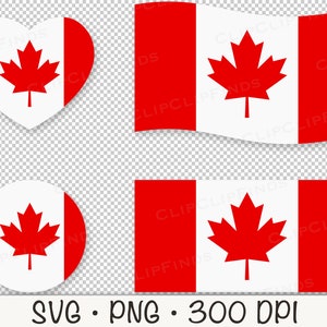Canadian Flag SVG, Canadian Flag Circle, Canadian Flag Heart, Vector ...