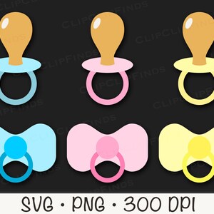 Pacifier SVG, Baby Pacifier Boy, Girl, Neutral, Baby Gender Reveal ...