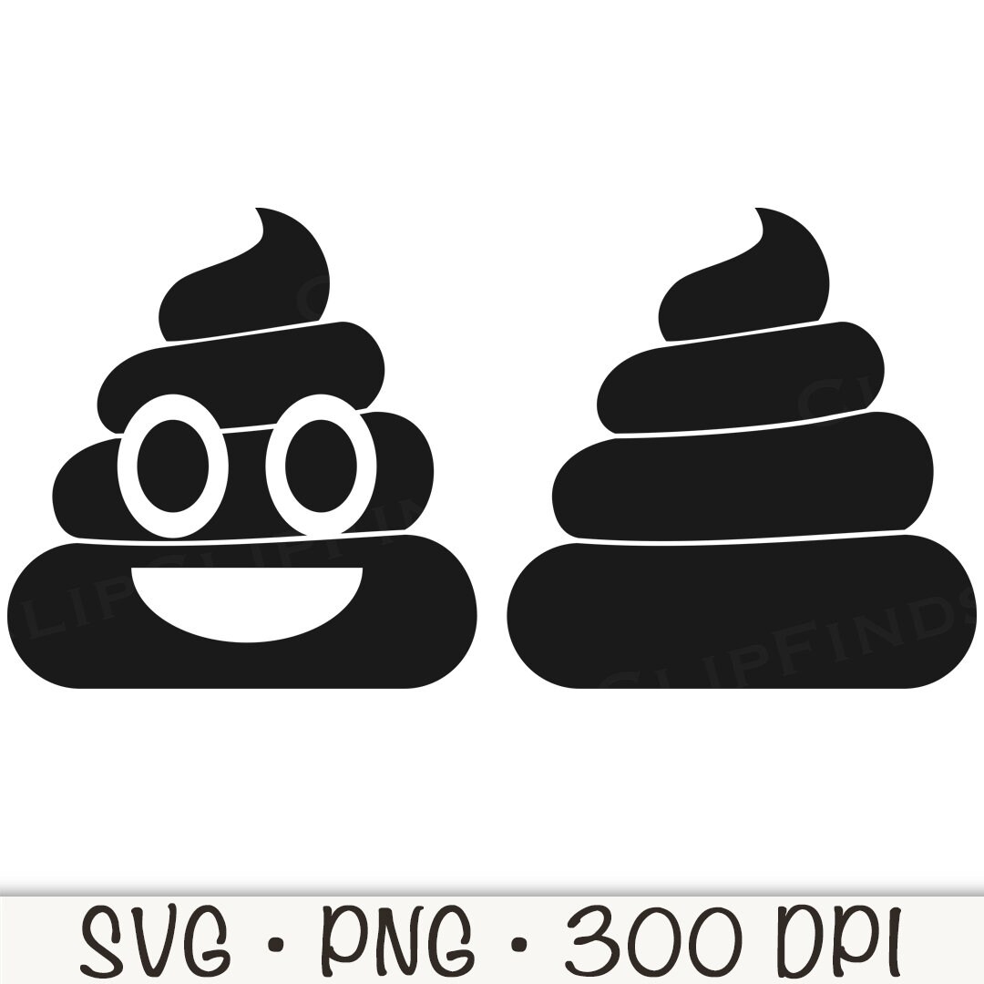 Poop SVG, Poop PNG, Poop Silhouette, Happy Poop Face, Toilet, Potty ...