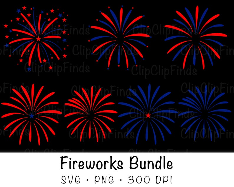 4th of July Fireworks Bundle Firecrackers SVG Vector Cut | Etsy