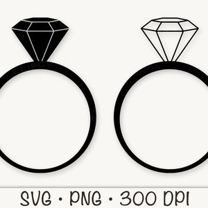 Wedding/engagement Ring PNG Transparent Background and SVG Cut - Etsy