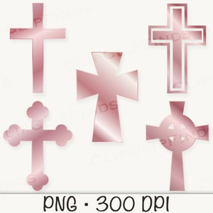 Rose Gold Cross Clipart, PNG, Rose Gold Cross Clipart, Rose Gold ...
