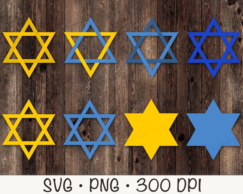 Star of David Clipart: Jewish Star SVG, PNG (digital Download) - Etsy ...