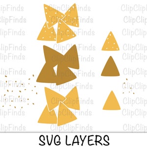 Nachos, Tortilla Chips, Plain Nachos, Single Nacho, Nachos SVG, Vector ...